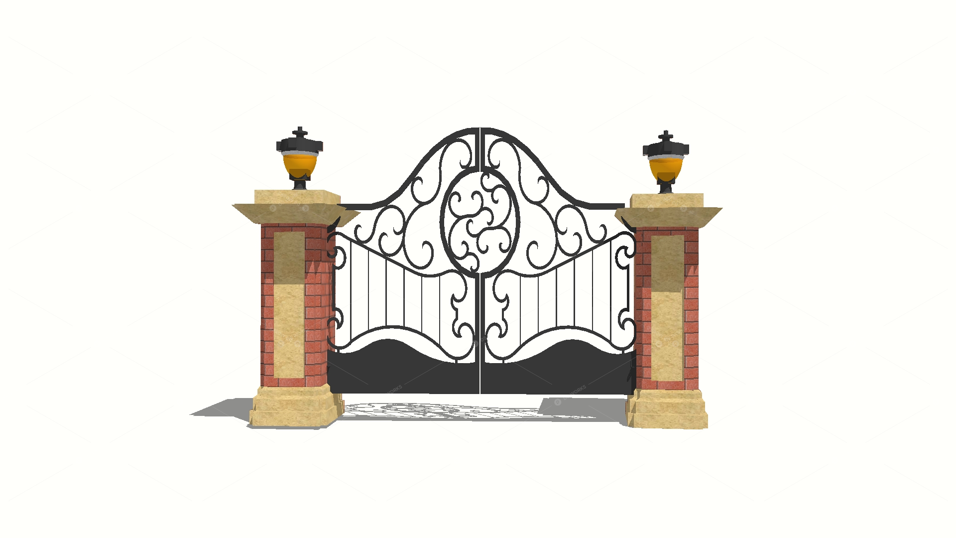 Transitional Courtyard Door