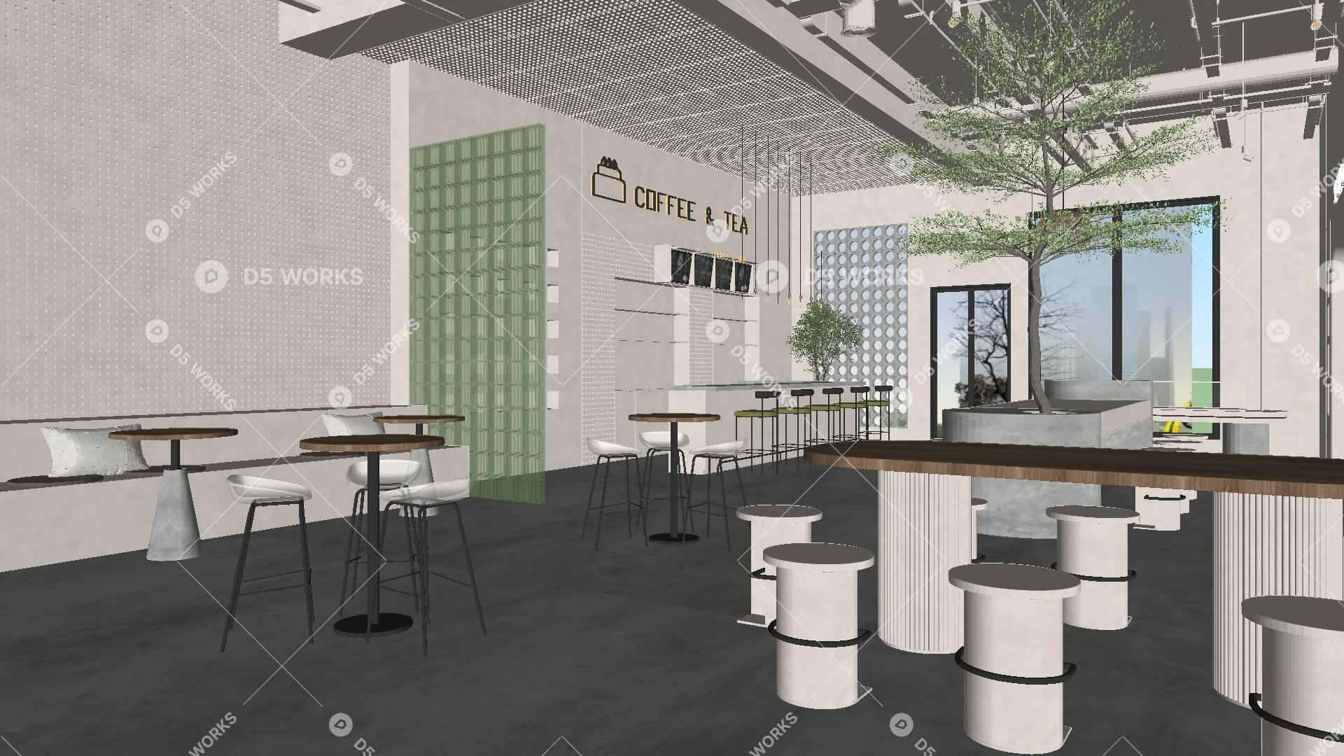 Free Café 3D Model .skp