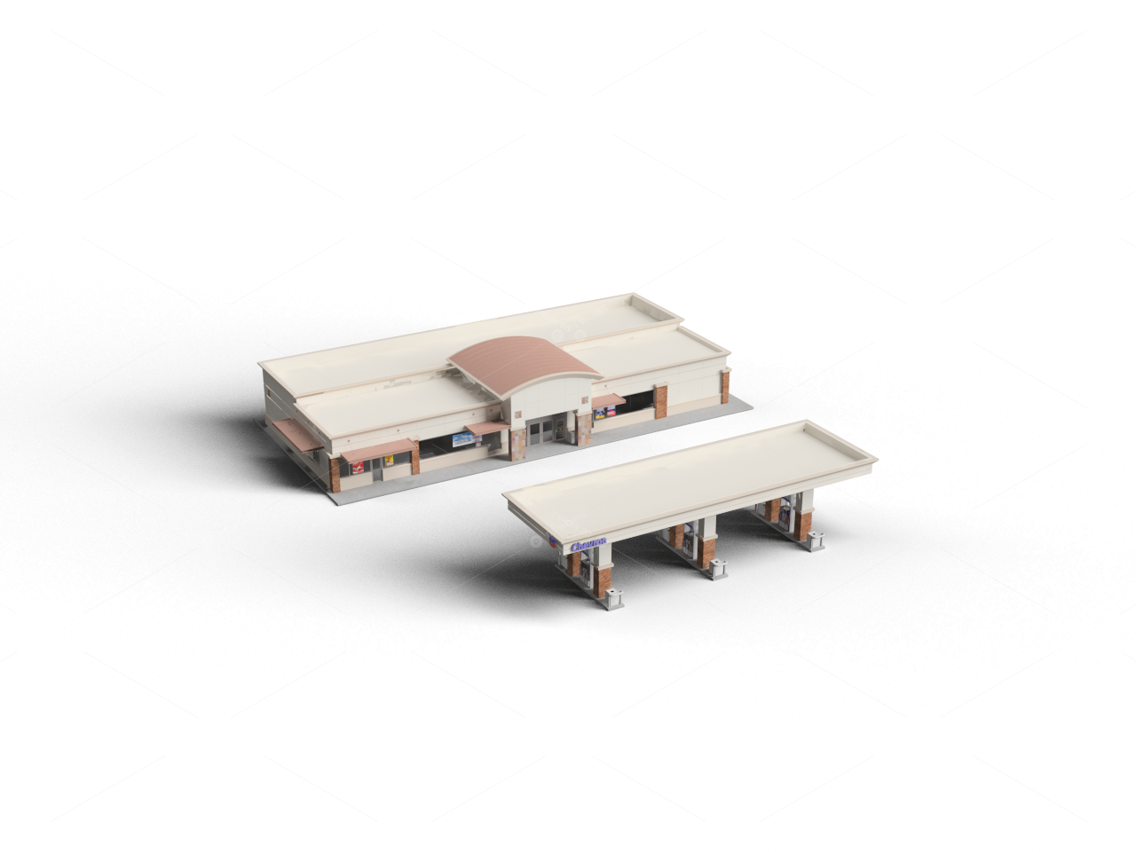 American Modern Gas Station