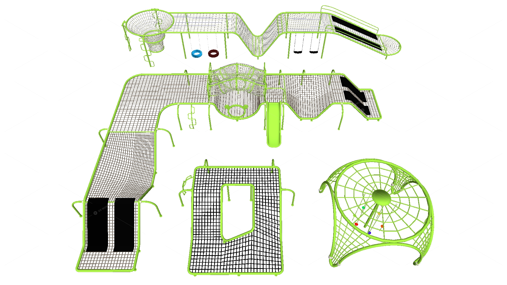Modern Playground Equipment Set