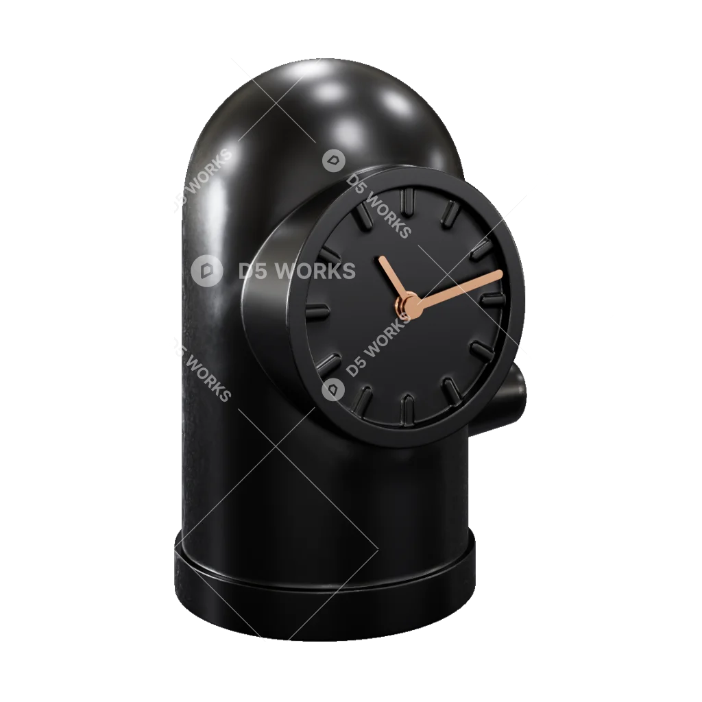 Modern Metal Periscope Clock