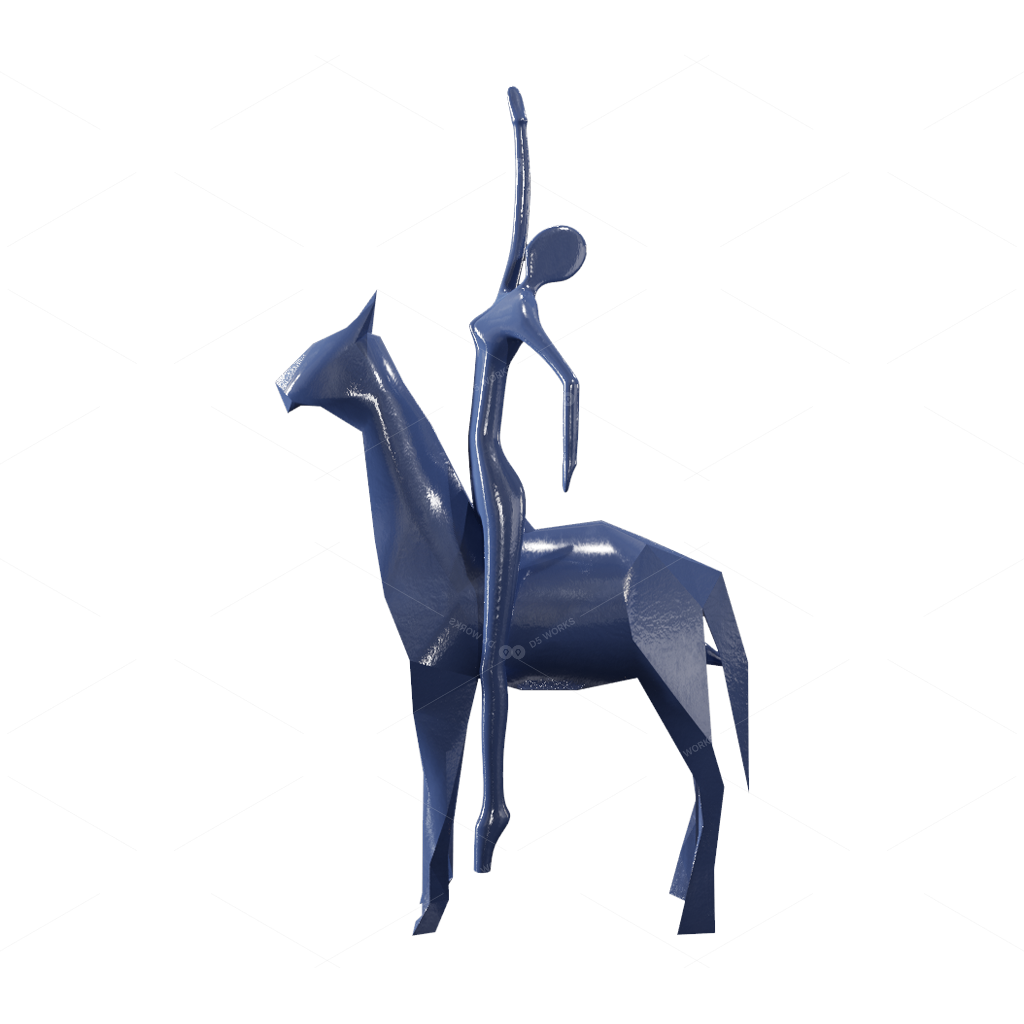 Sculpture Blue centaur ornament