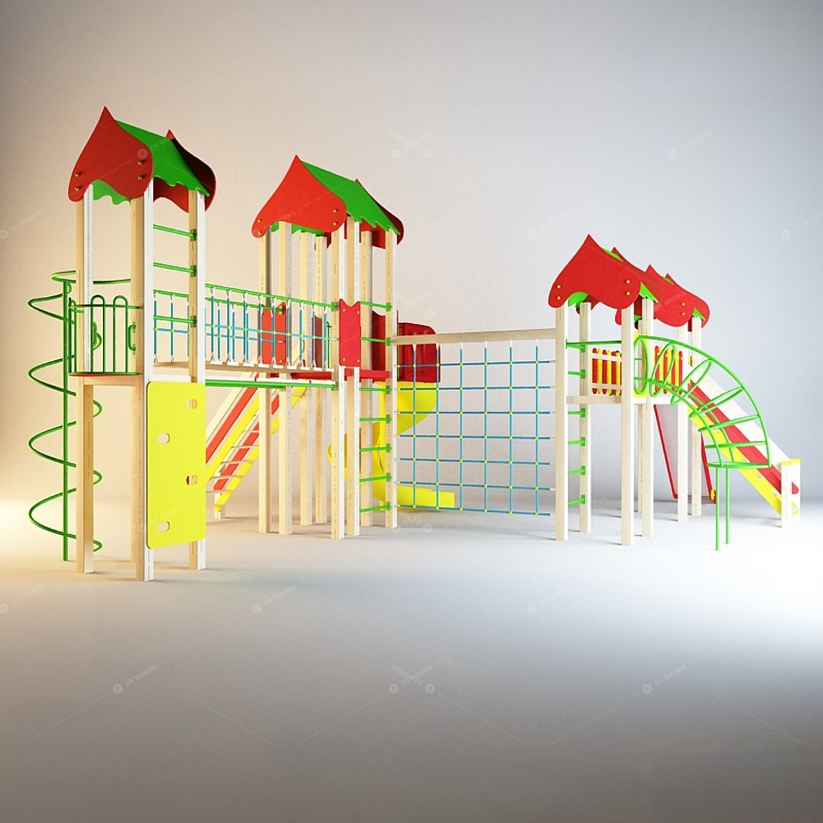 Modern Playground Equipment Set