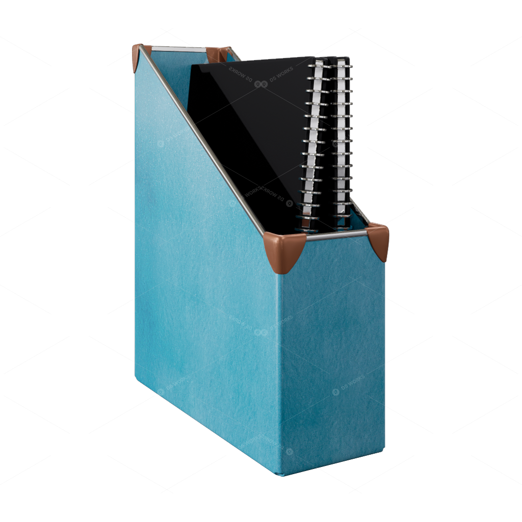 Other Office Supplies Light blue plastic folder storage box