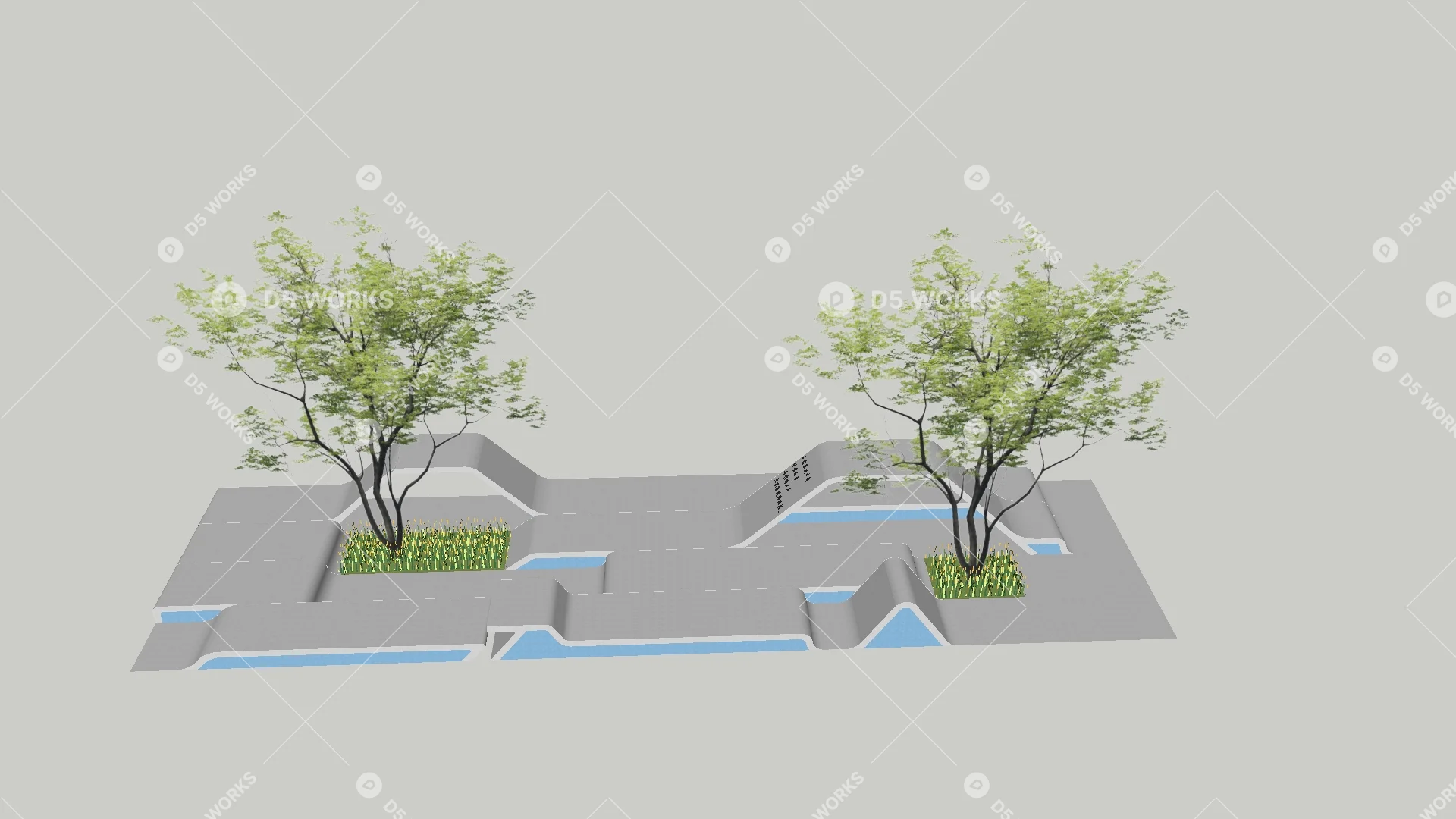 Free Landscape Seating +2d 3D Model .skp